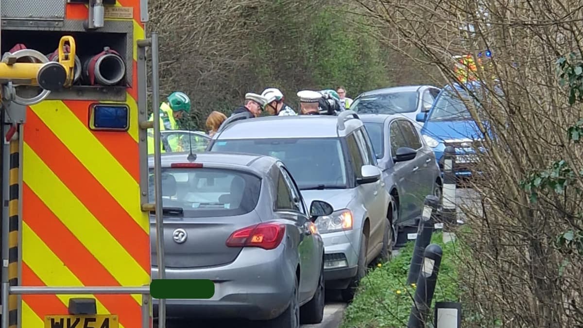 Three-vehicle collision blocks A388 near Hatt | thepost.uk.com